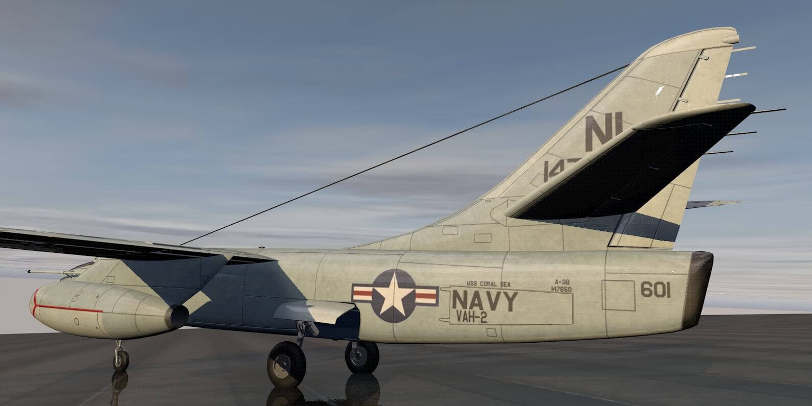 Douglas A-3B Skywarrior 3D Model by ChipBassChaos