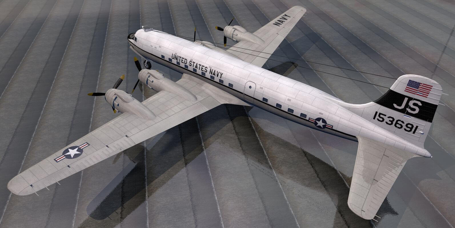 Douglas DC-6 3D Model by ChipBassChaos