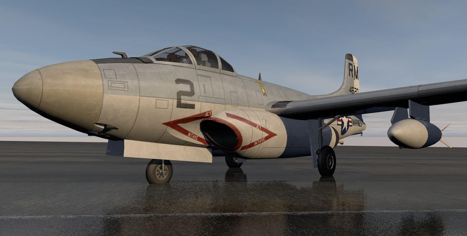 Douglas F3D-2 Skyknight 3D Model by ChipBassChaos