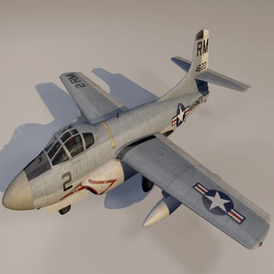 Douglas F3D-2 Skyknight 3D Model by ChipBassChaos