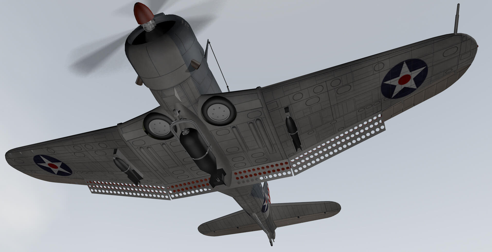 Douglas SBD-3 Dauntless 3D Model by ChipBassChaos