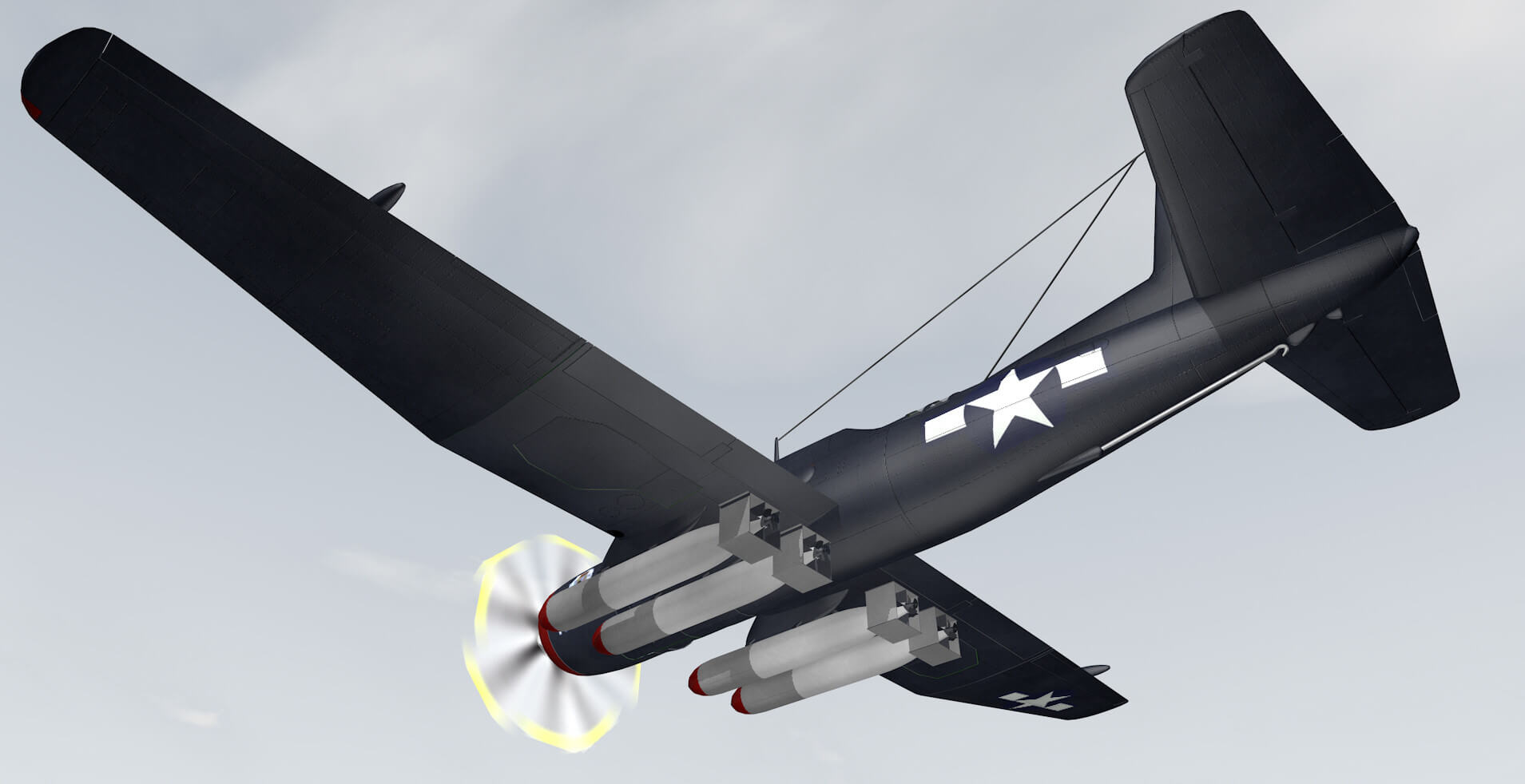 Douglas XTB2D-1 Skypirate 3D Model by ChipBassChaos