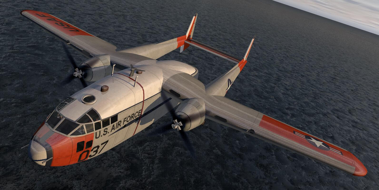 Fairchild C-119 Flying Boxcar 3D Model by ChipBassChaos