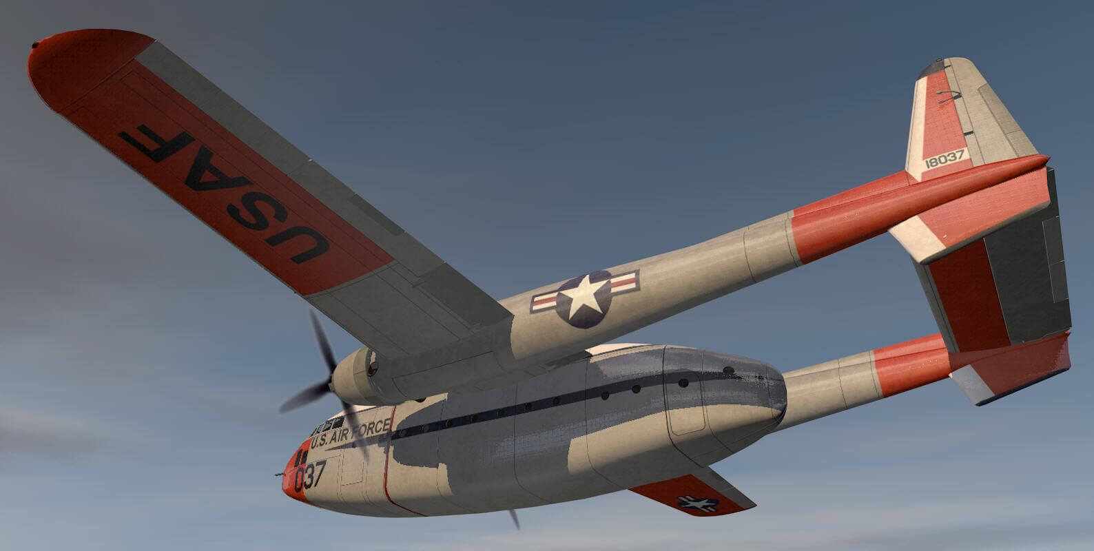 Fairchild C-119 Flying Boxcar 3D Model by ChipBassChaos