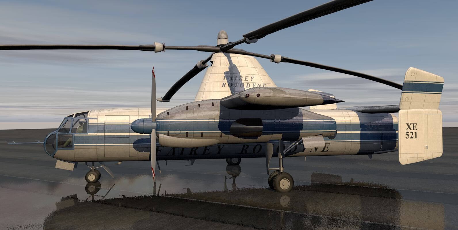 Fairey Rotodyne (1957) - 3D Model by ChipBassChaos