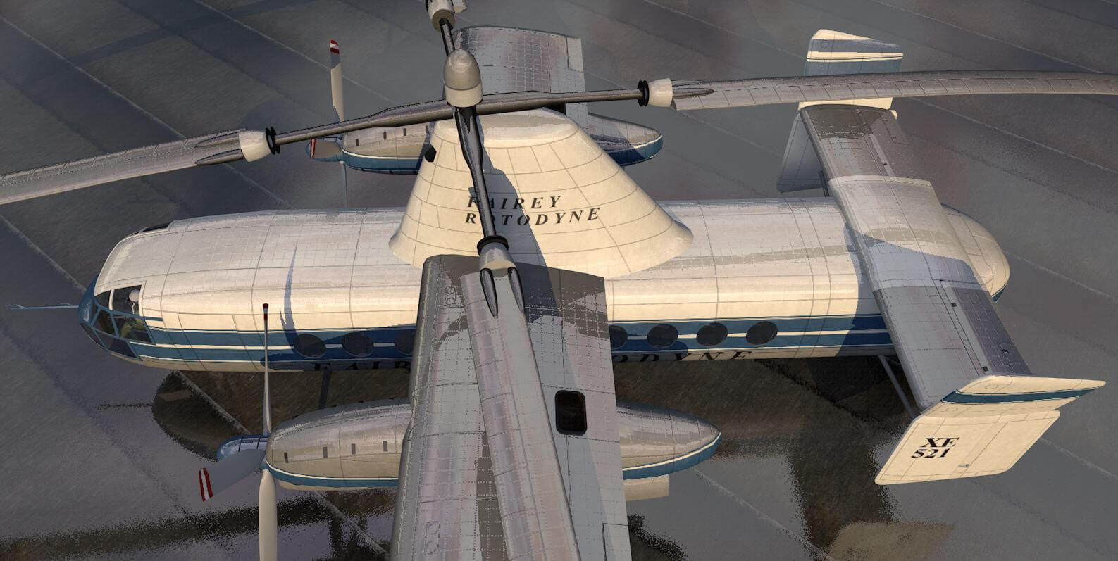 Fairey Rotodyne (1957) - 3D Model by ChipBassChaos