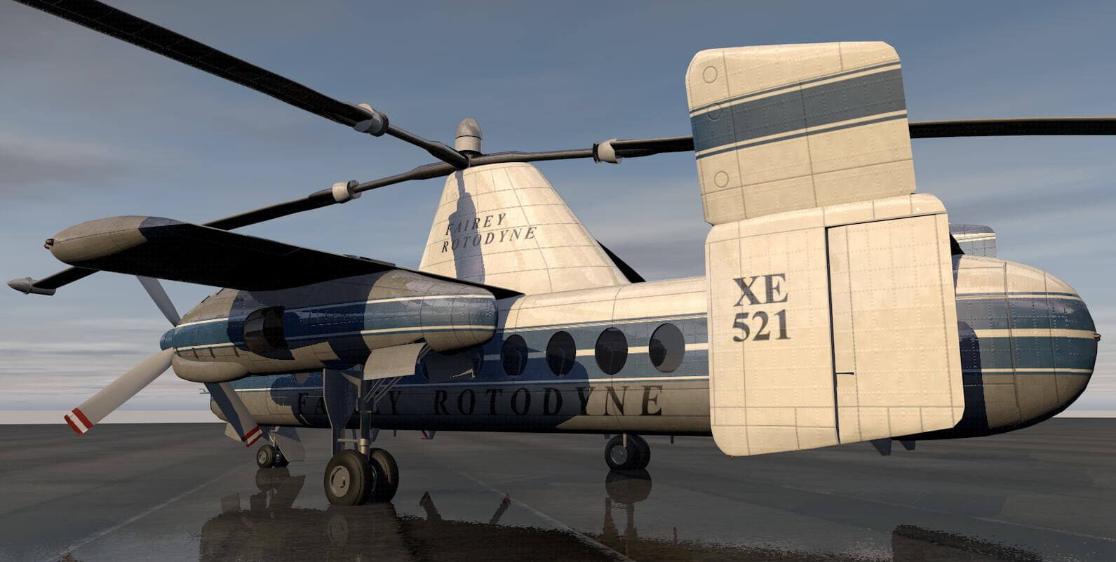 Fairey Rotodyne (1957) - 3D Model by ChipBassChaos