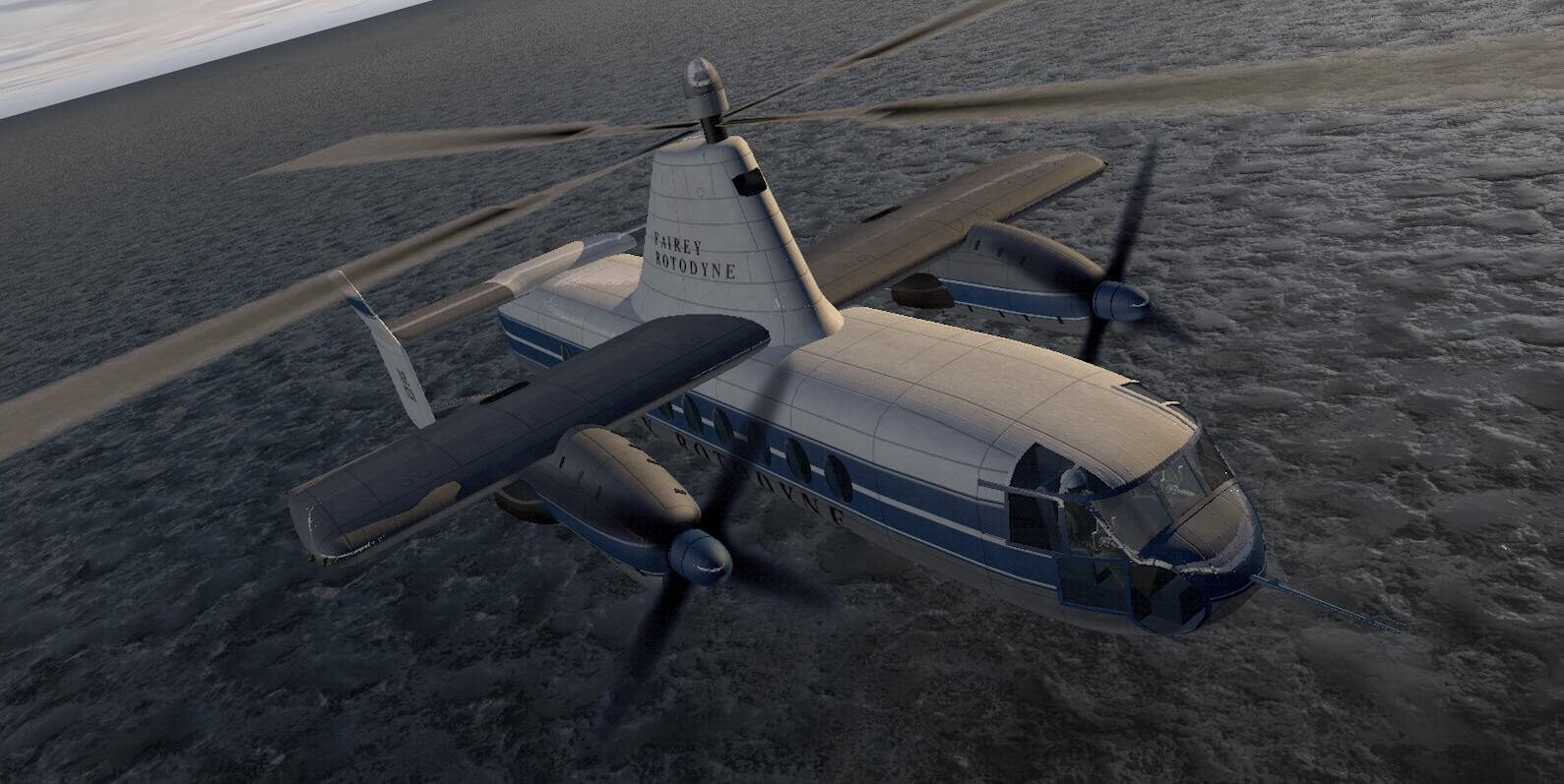 Fairey Rotodyne (1957) - 3D Model by ChipBassChaos