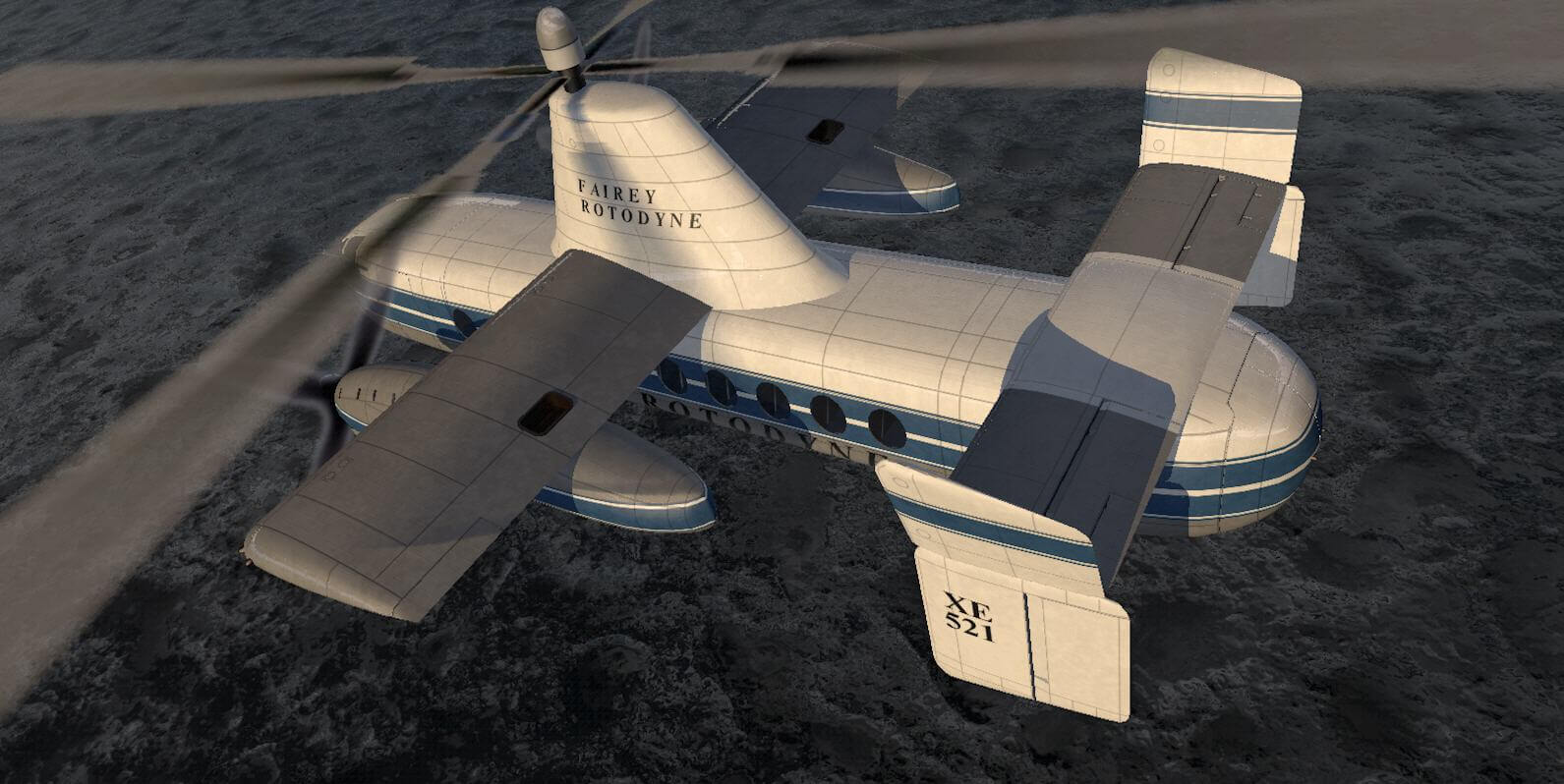 Fairey Rotodyne (1957) - 3D Model by ChipBassChaos