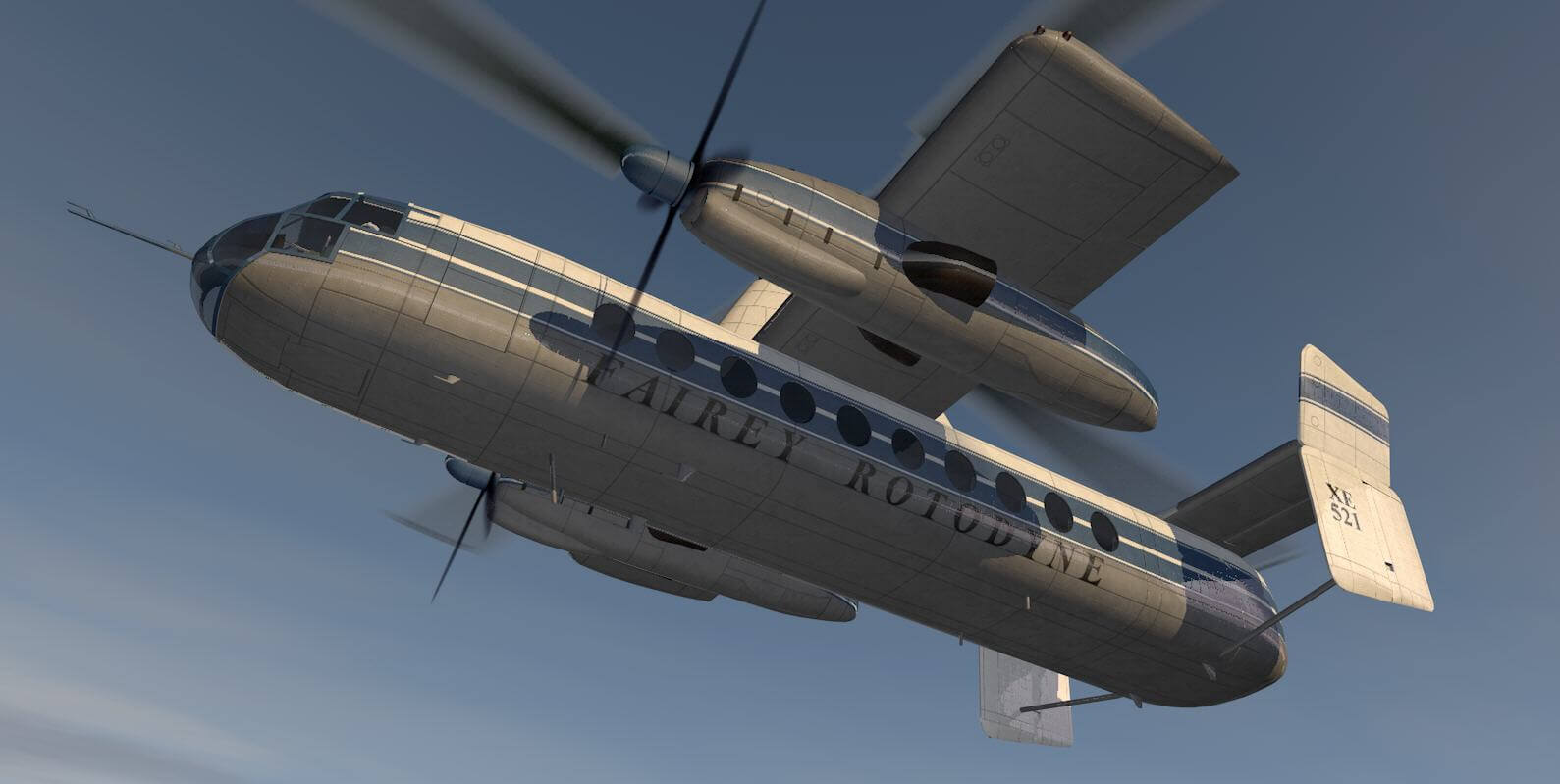 Fairey Rotodyne (1957) - 3D Model by ChipBassChaos