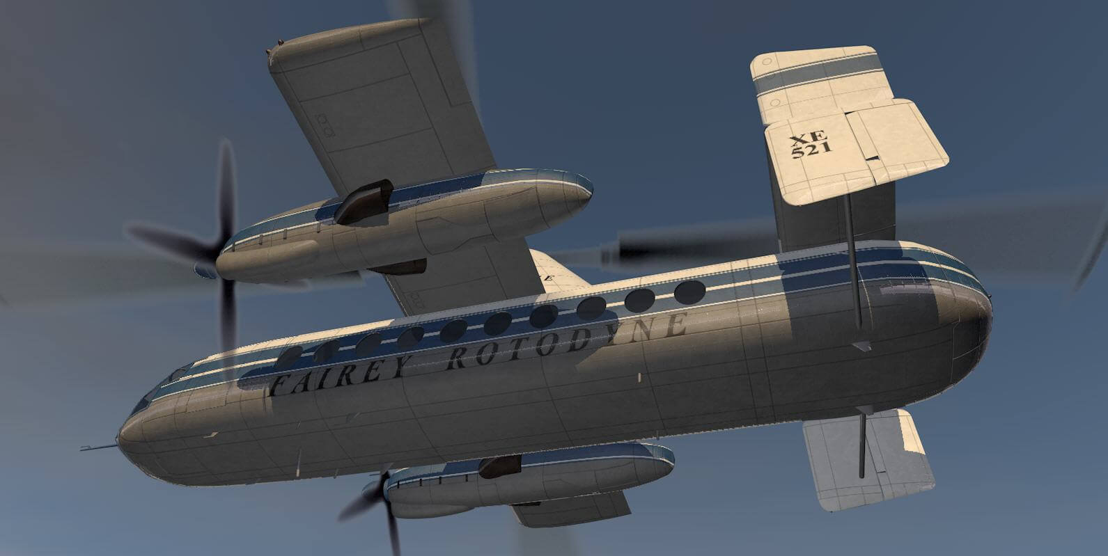 Fairey Rotodyne (1957) - 3D Model by ChipBassChaos