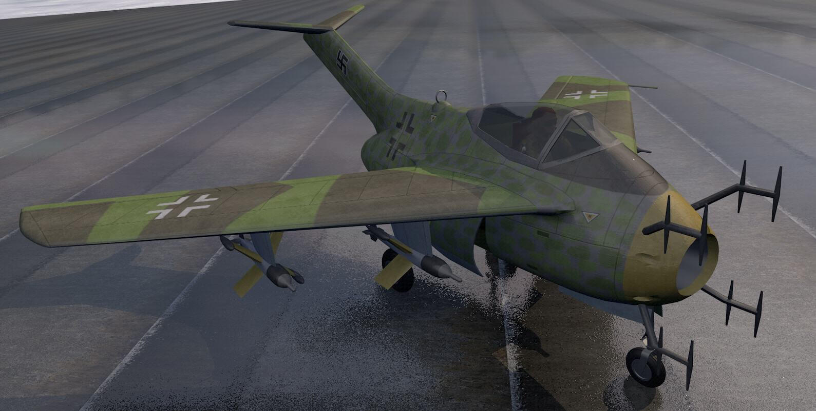 Focke-Wulf Ta-183N Huckebein 3D Model by ChipBassChaos