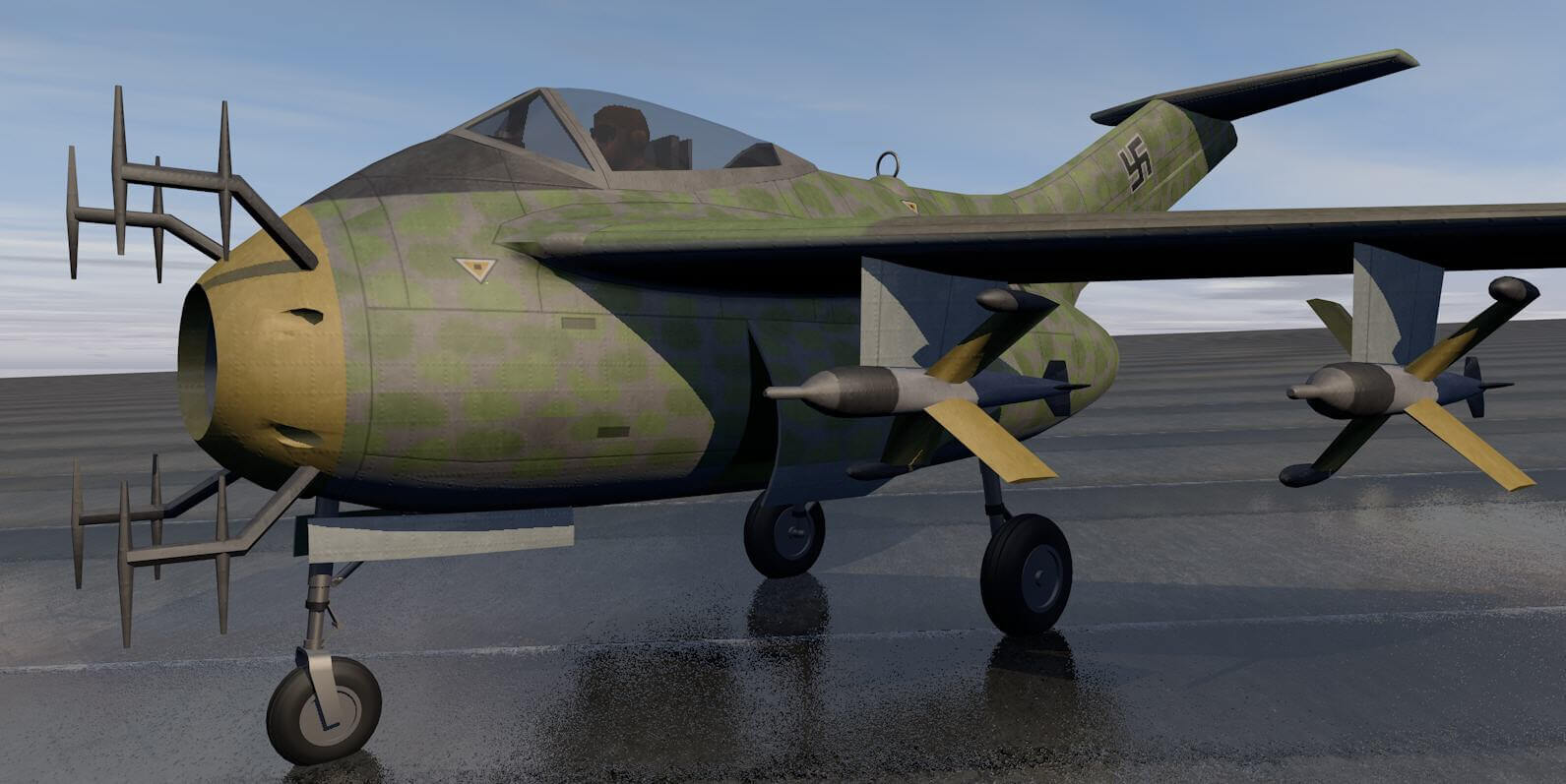 Focke-Wulf Ta-183N Huckebein 3D Model by ChipBassChaos