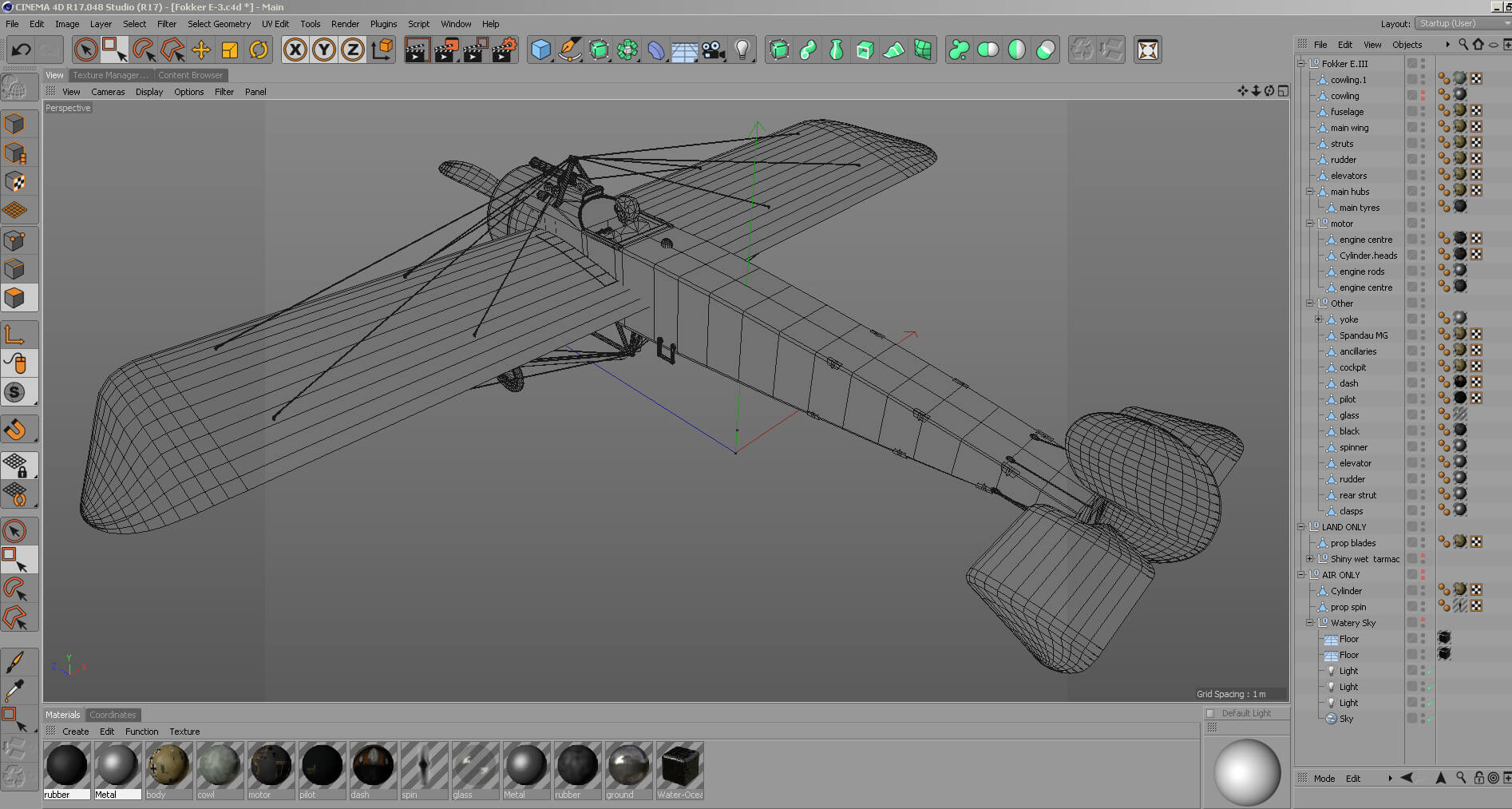 Fokker E-I and E-III Eindecker 3D Model by ChipBassChaos