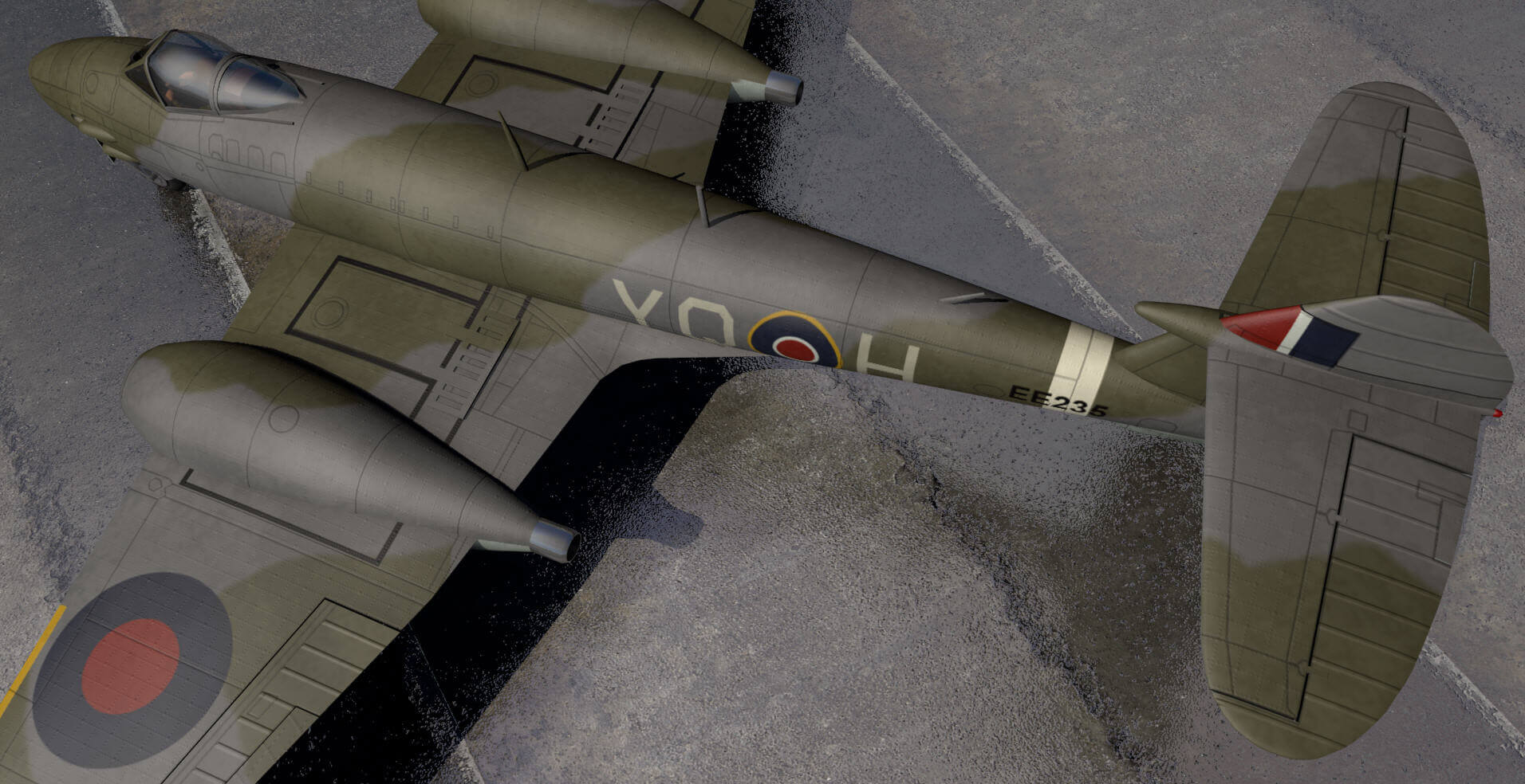 Gloster Meteor F Mk-3 3D Model by ChipBassChaos