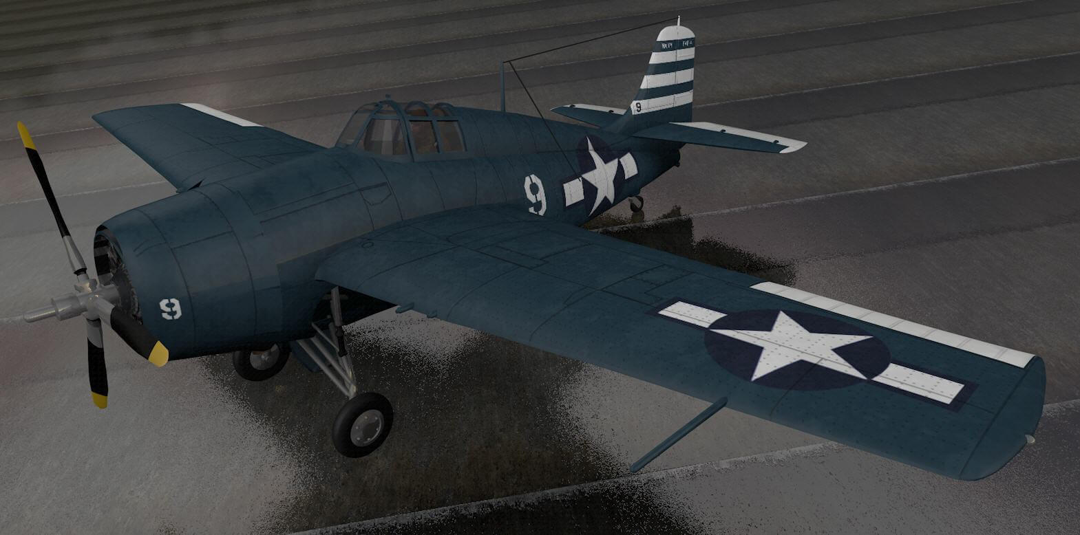 Grumman F4F Wildcat - 3D Model by ChipBassChaos