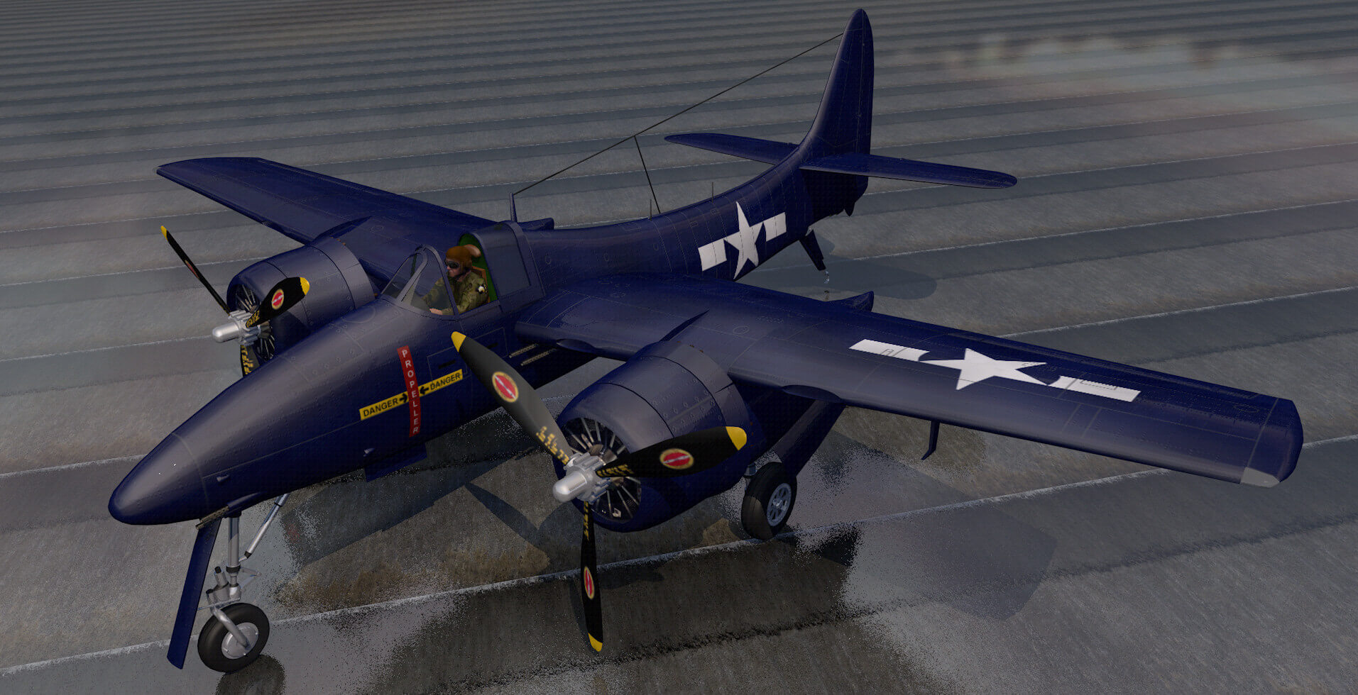 Grumman F7F Tigercat - 3D Model by ChipBassChaos