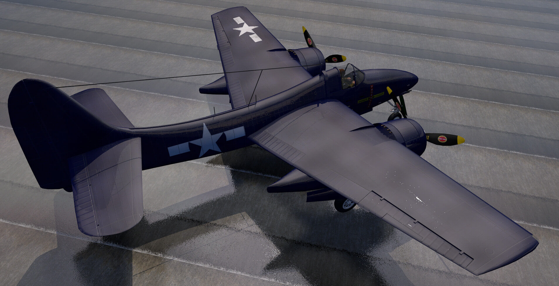 Grumman F7F Tigercat - 3D Model by ChipBassChaos