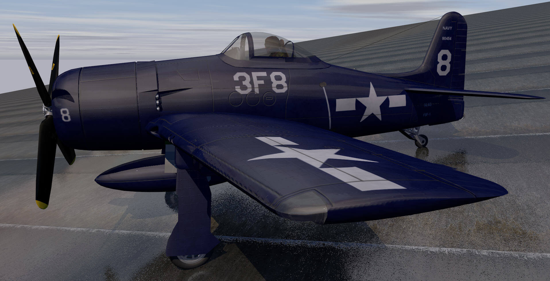 Grumman F8F Bearcat - 3D Model by ChipBassChaos