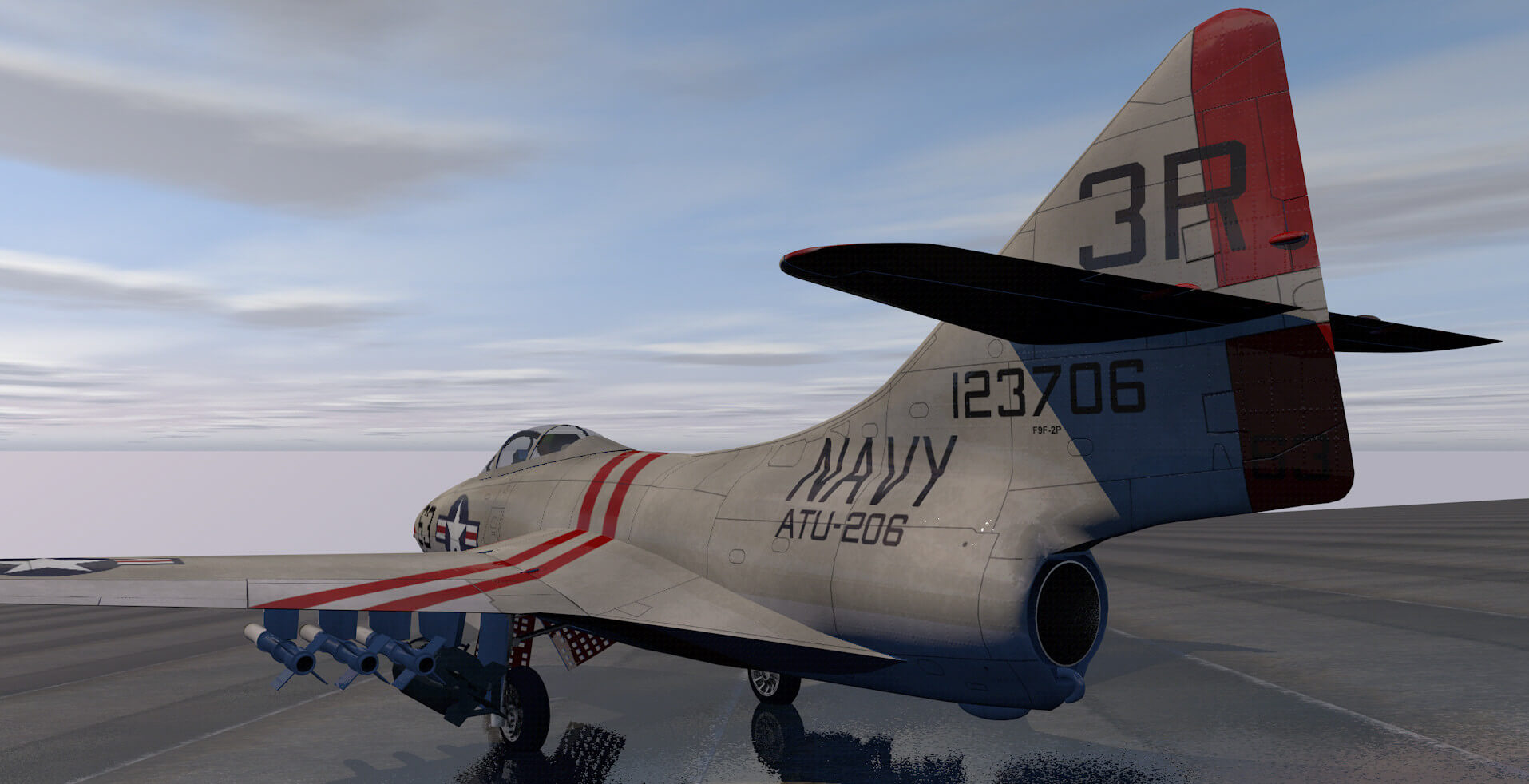 Grumman F9F-2 Panther 3D Model by ChipBassChaos