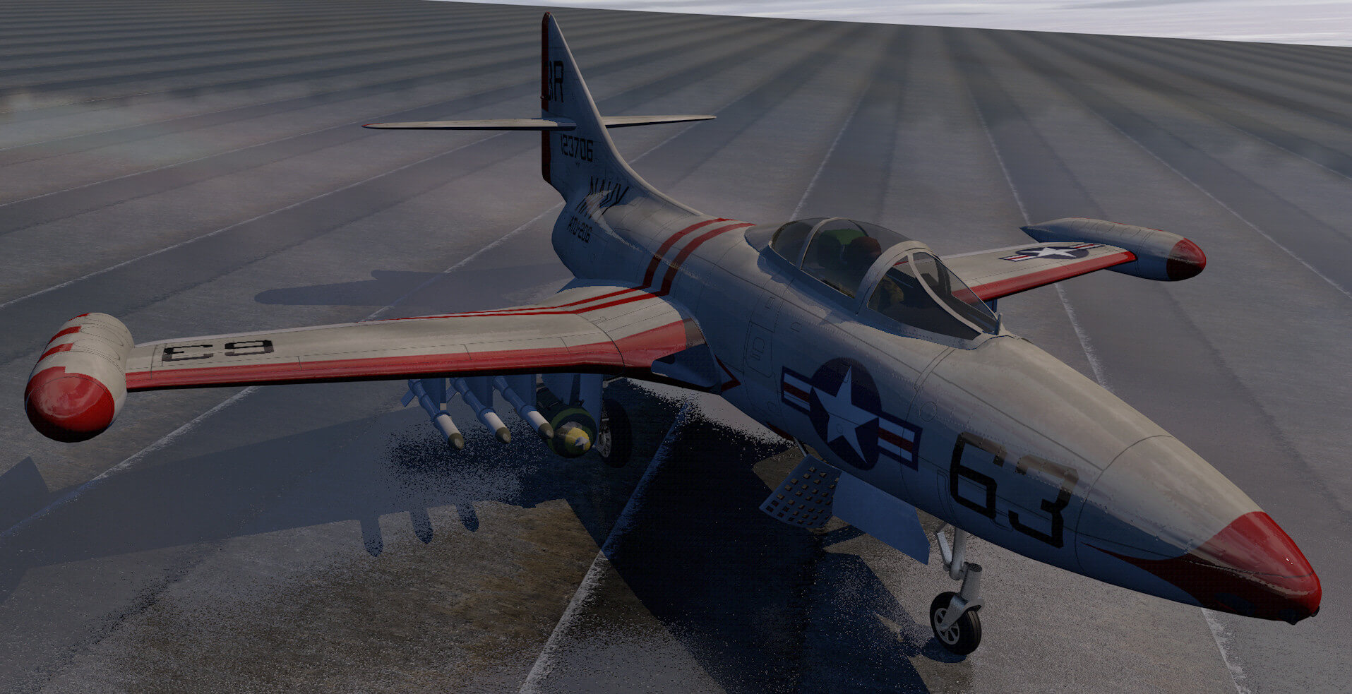 Grumman F9F-2 Panther 3D Model by ChipBassChaos