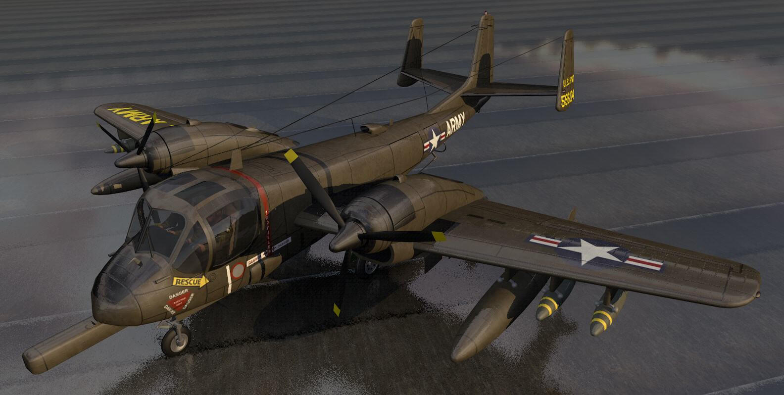 Grumman OV-1 Mohawk 3D Model by ChipBassChaos