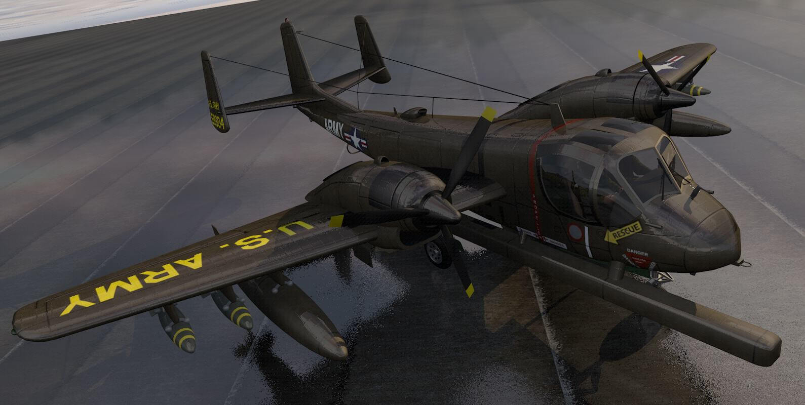 Grumman OV-1 Mohawk 3D Model by ChipBassChaos