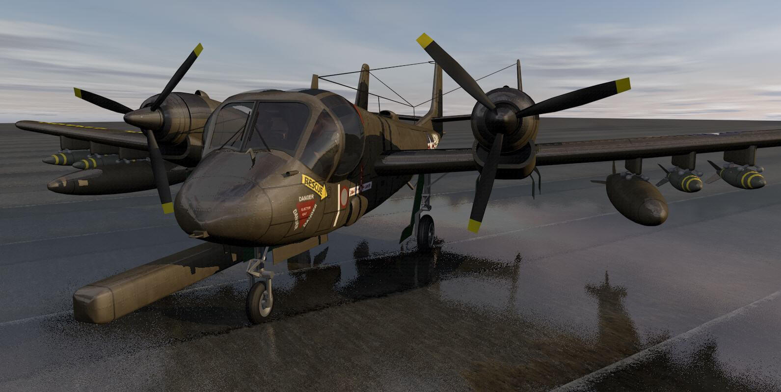 Grumman OV-1 Mohawk 3D Model by ChipBassChaos