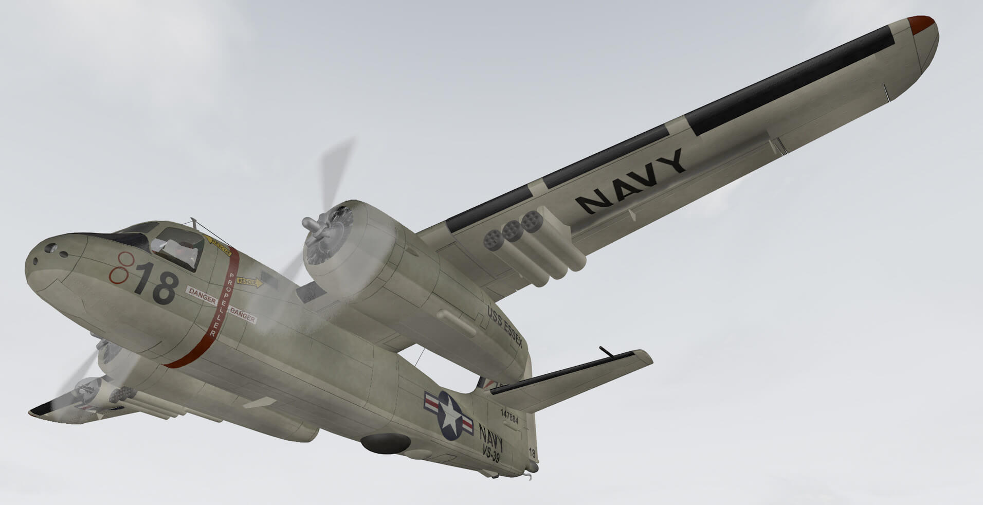 Grumman S2F-1 Tracker 3D Model by ChipBassChaos