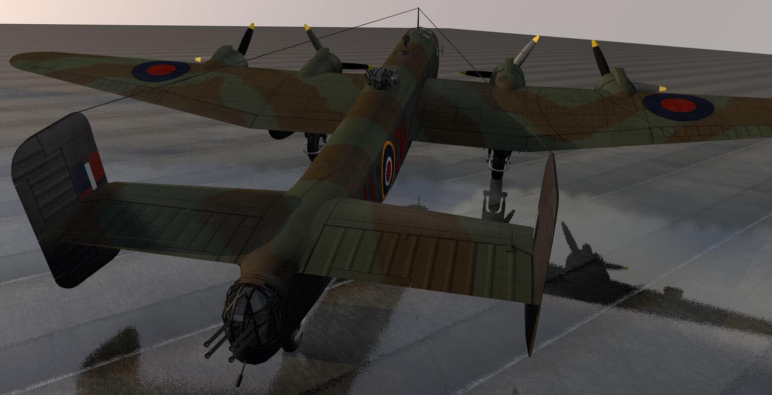 Handley Page Halifax Mk-3 3D Model by ChipBassChaos