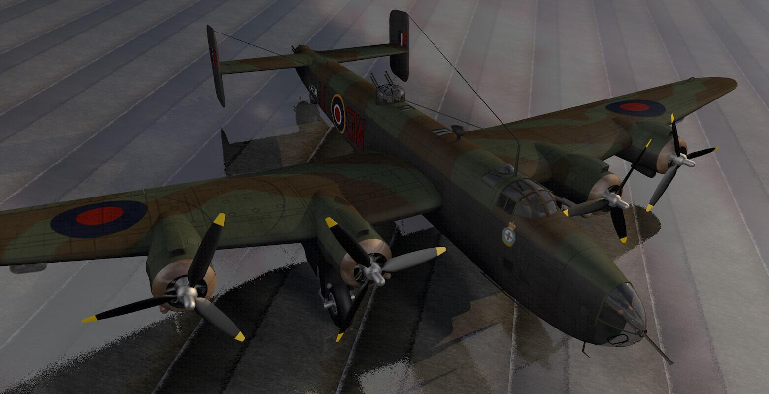 Handley Page Halifax Mk-3 3D Model by ChipBassChaos