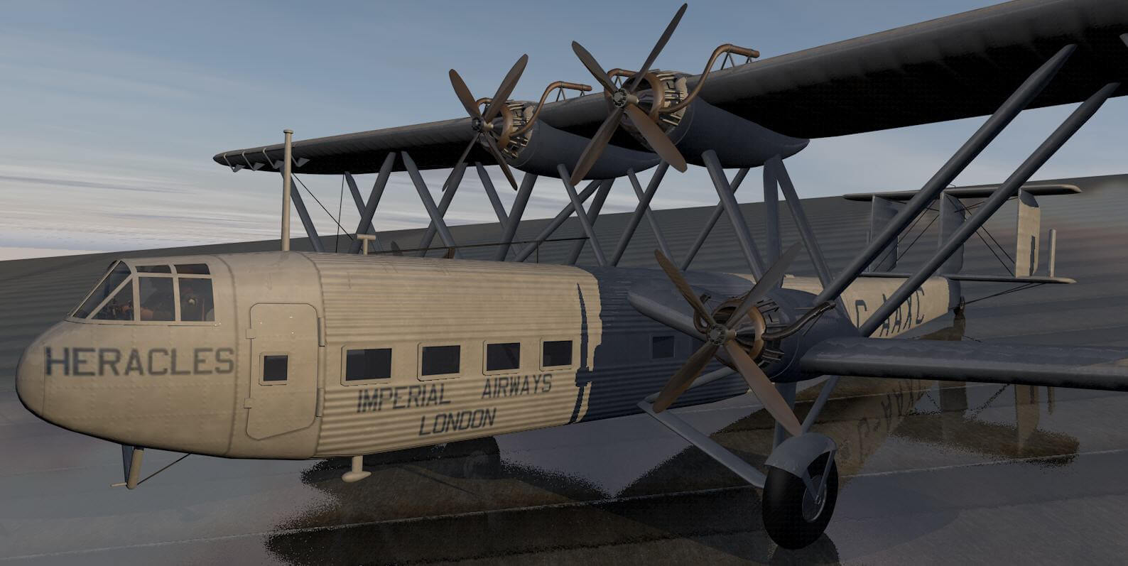 Handley Page HP-42 3D Model by ChipBassChaos