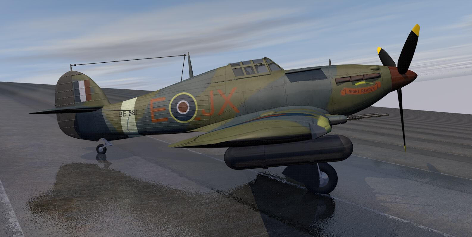 Hawker Hurricane Mk-2c Night Fighter 3D Model by ChipBassChaos