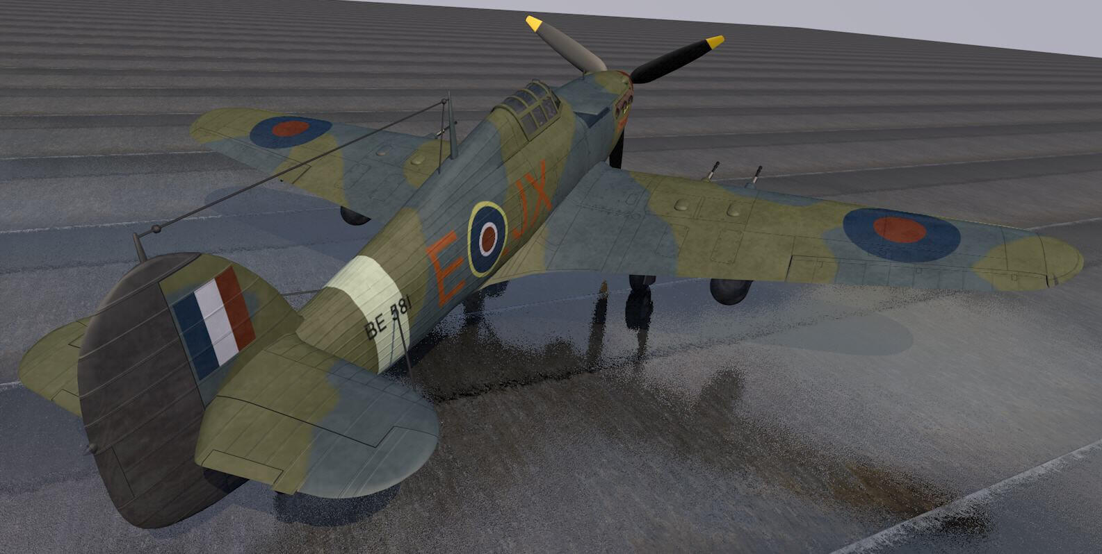 Hawker Hurricane Mk-2c Night Fighter 3D Model by ChipBassChaos