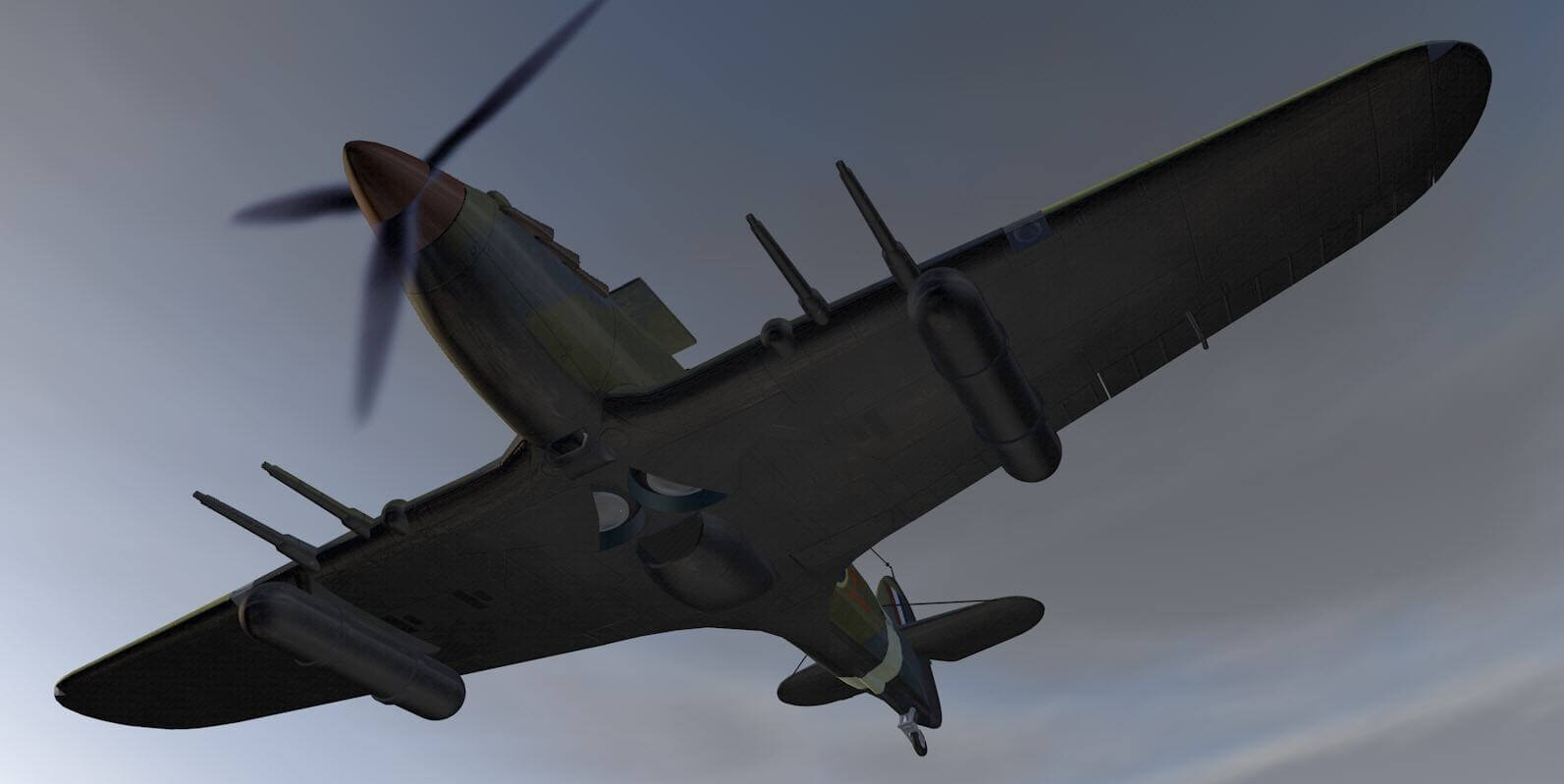 Hawker Hurricane Mk-2c Night Fighter 3D Model by ChipBassChaos