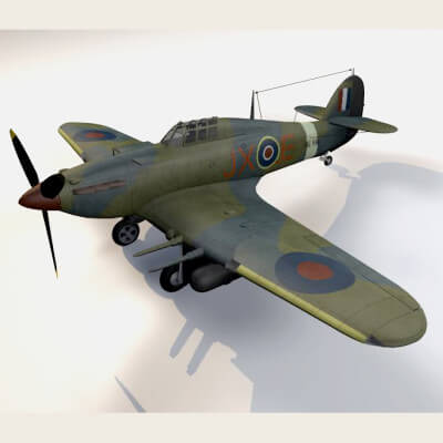 Hawker Hurricane Mk-2c Night Fighter 3D Model by ChipBassChaos