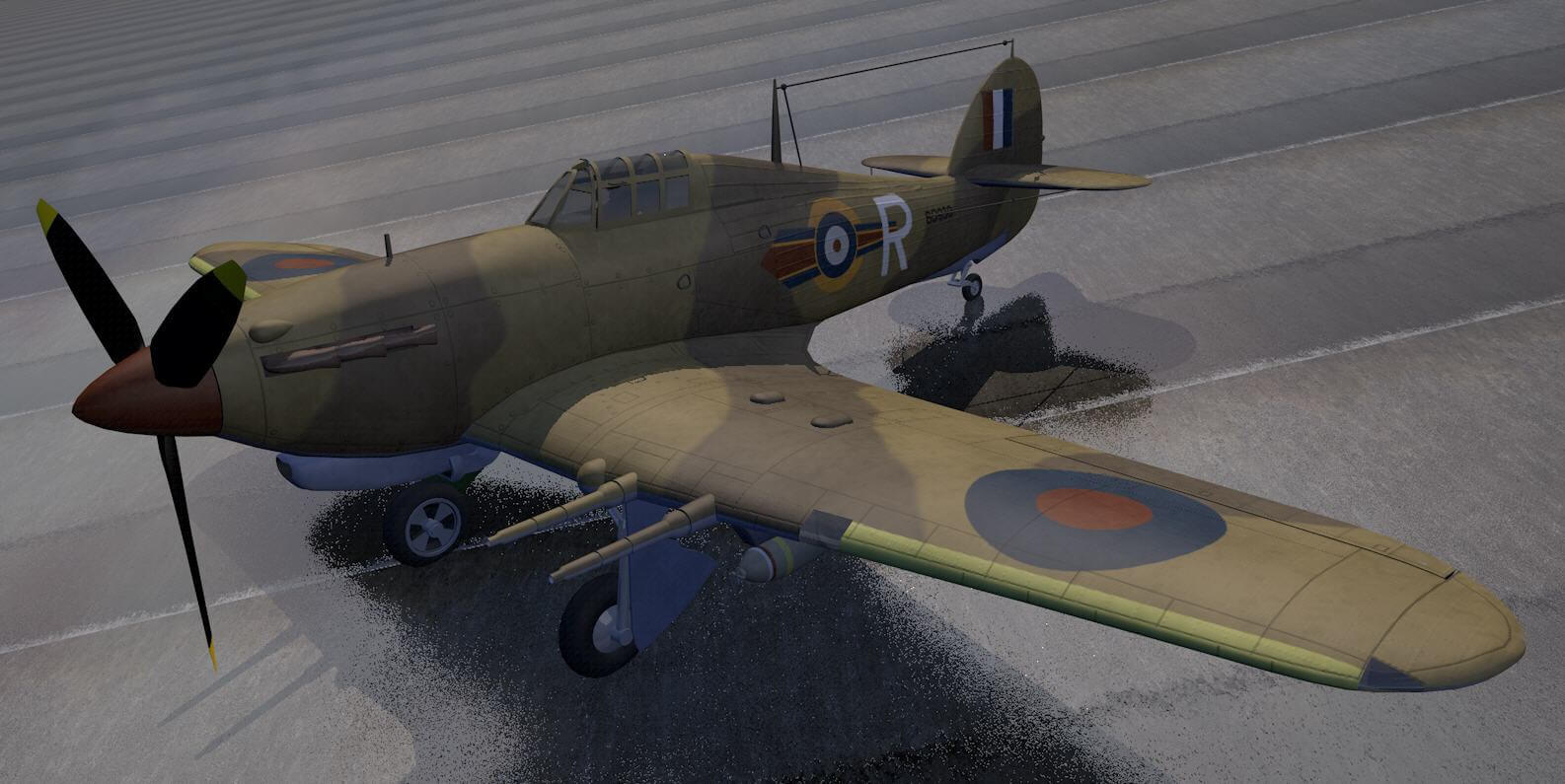 Hawker Hurricane Mk-2c Tropical 3D Model by ChipBassChaos
