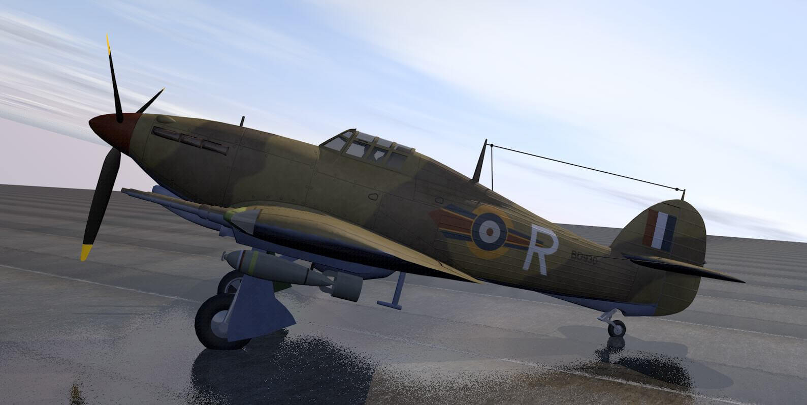 Hawker Hurricane Mk-2c Tropical 3D Model by ChipBassChaos