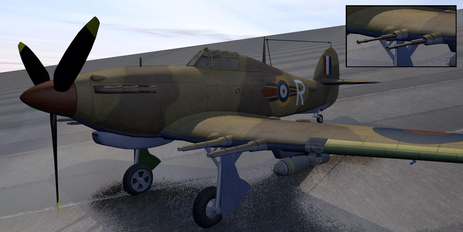 Hawker Hurricane Mk-2c Tropical 3D Model by ChipBassChaos