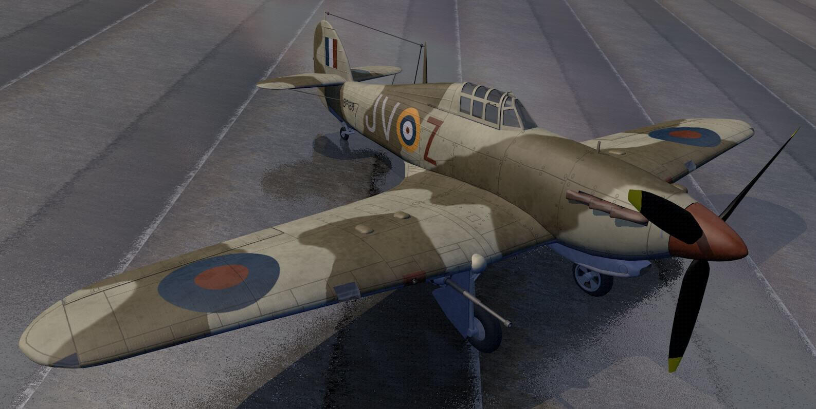 Hawker Hurricane Mk-2d 3D Model by ChipBassChaos