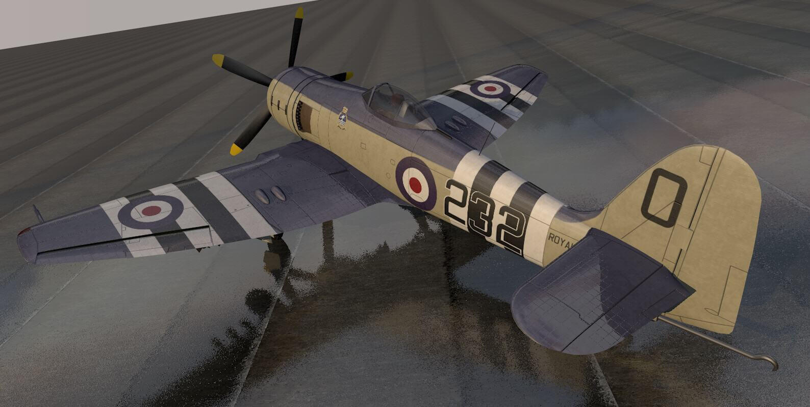 Hawker Sea Fury FB-11 3D Model by ChipBassChaos