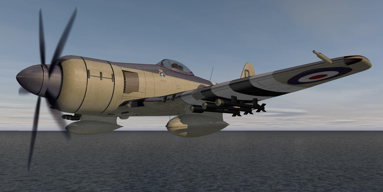 Hawker Sea Fury FB-11 3D Model by ChipBassChaos