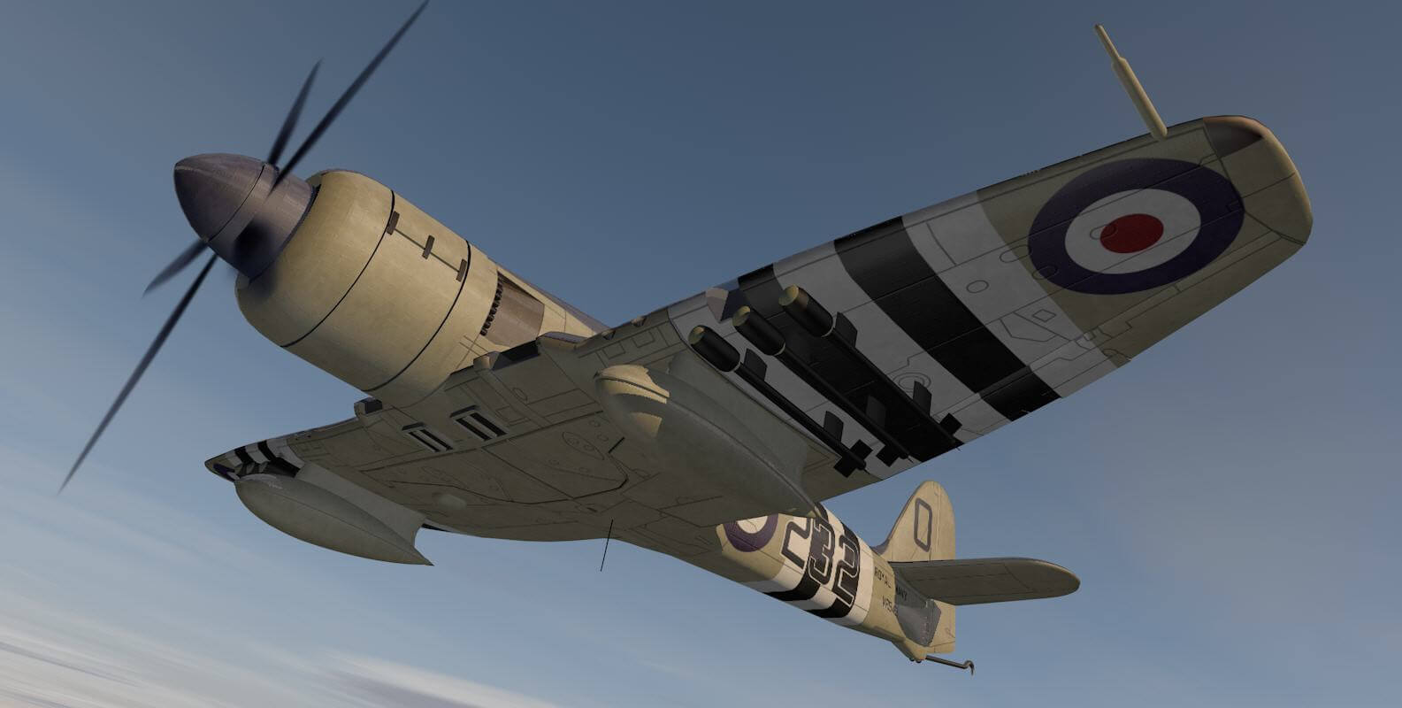Hawker Sea Fury FB-11 3D Model by ChipBassChaos