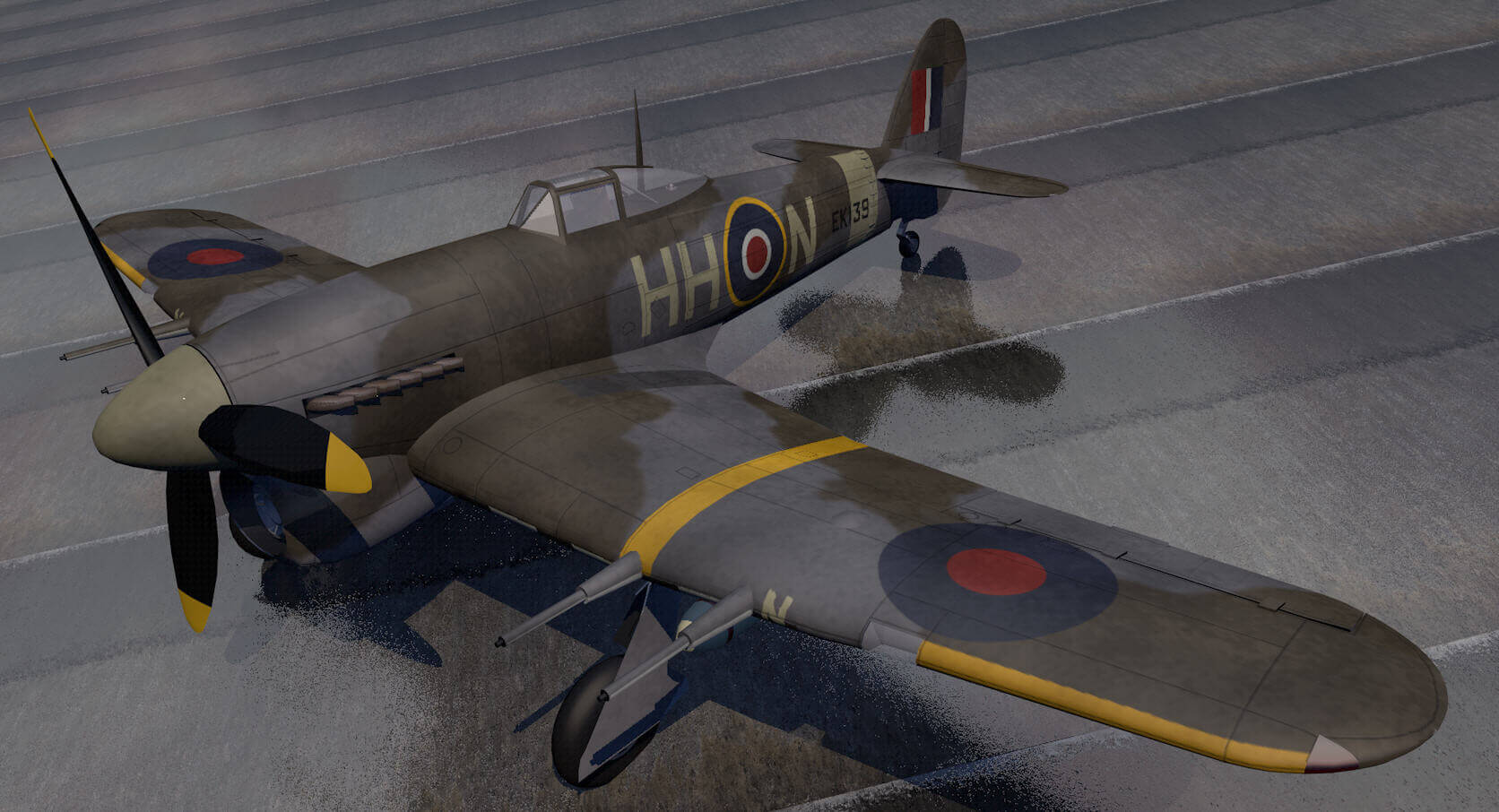 Hawker Typhoon Mk-1B Early 3D Model by ChipBassChaos