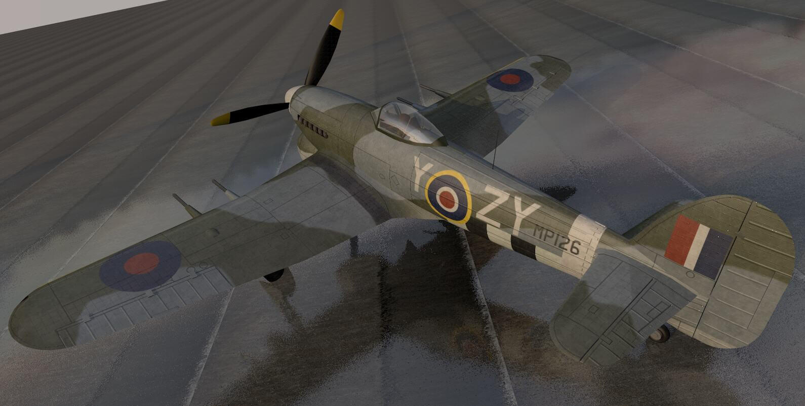 Hawker Typhoon Mk-1B Late (RAF) 3D Model by ChipBassChaos