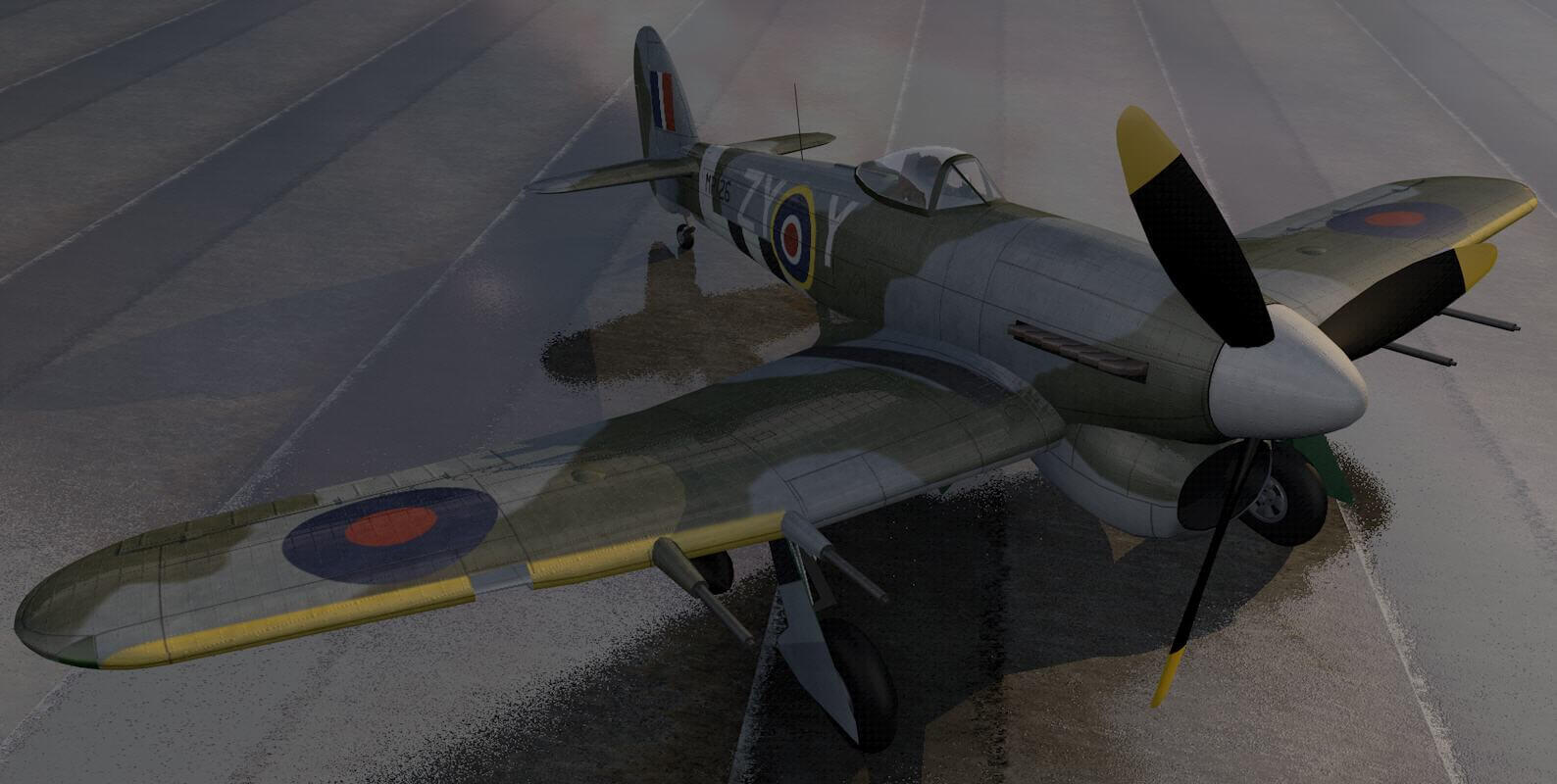 Hawker Typhoon Mk-1B Late (RAF) 3D Model by ChipBassChaos