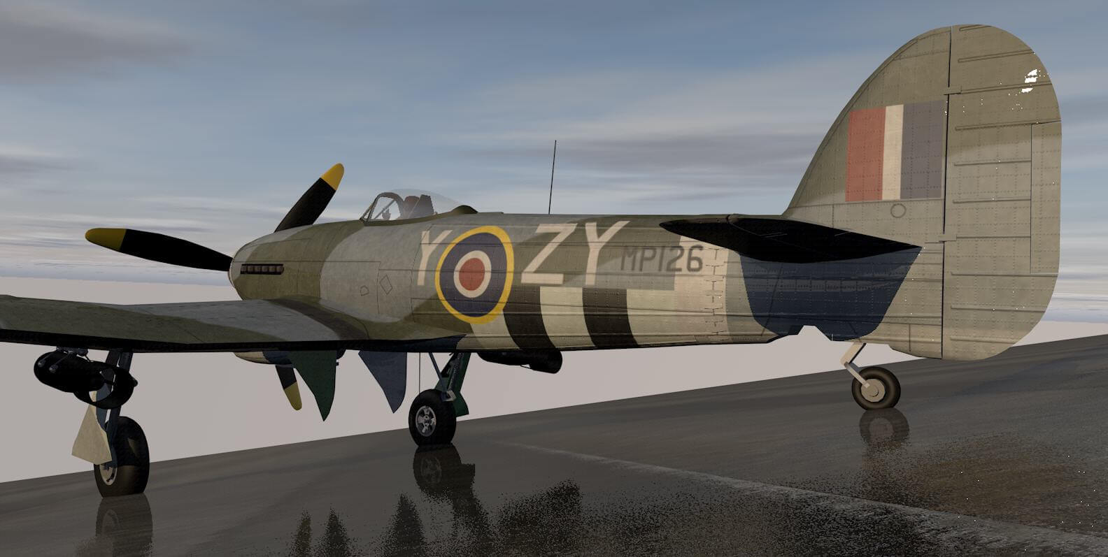 Hawker Typhoon Mk-1B Late (RAF) 3D Model by ChipBassChaos