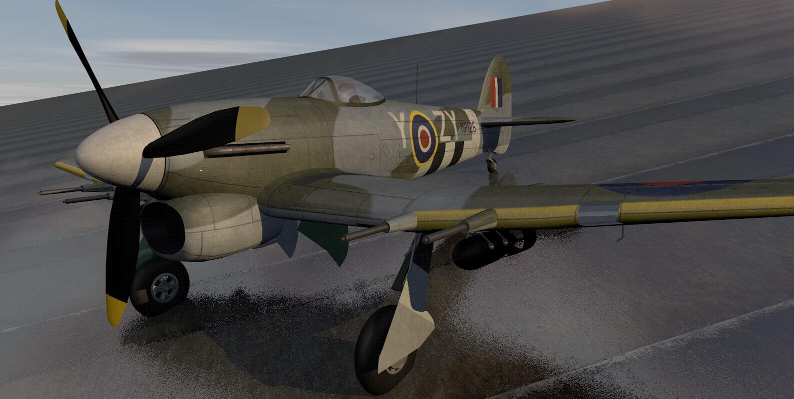 Hawker Typhoon Mk-1B Late (RAF) 3D Model by ChipBassChaos