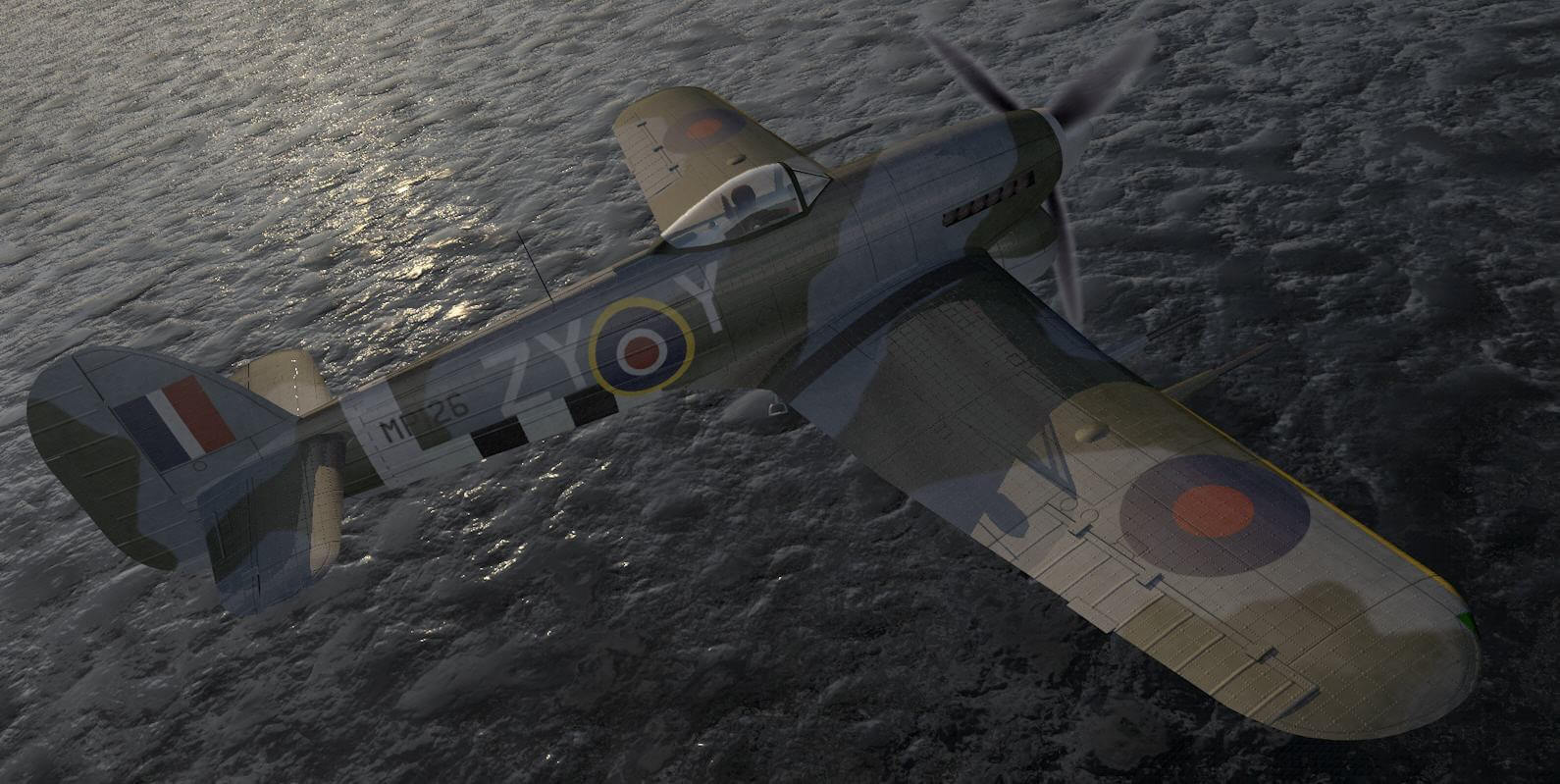 Hawker Typhoon Mk-1B Late (RAF) 3D Model by ChipBassChaos