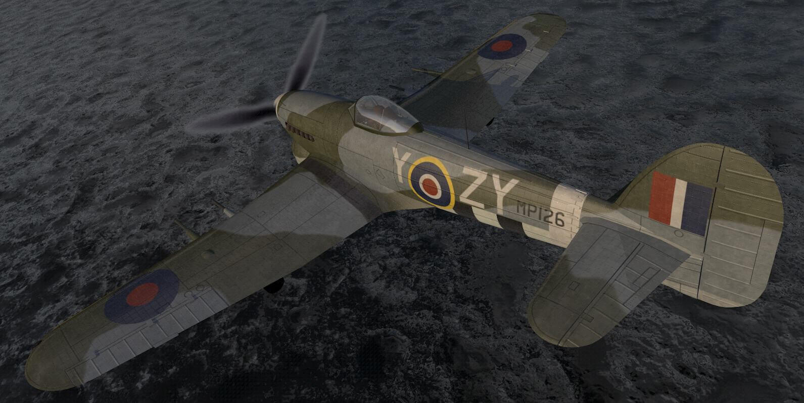 Hawker Typhoon Mk-1B Late (RAF) 3D Model by ChipBassChaos